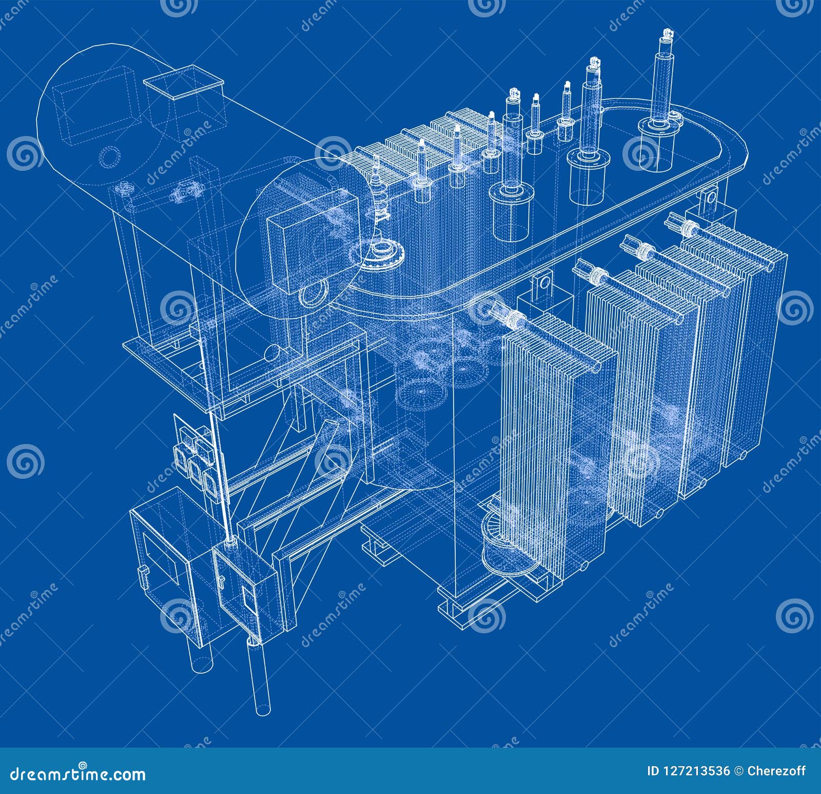 High-voltage Transformer Concept Stock Vector - Illustration of ...