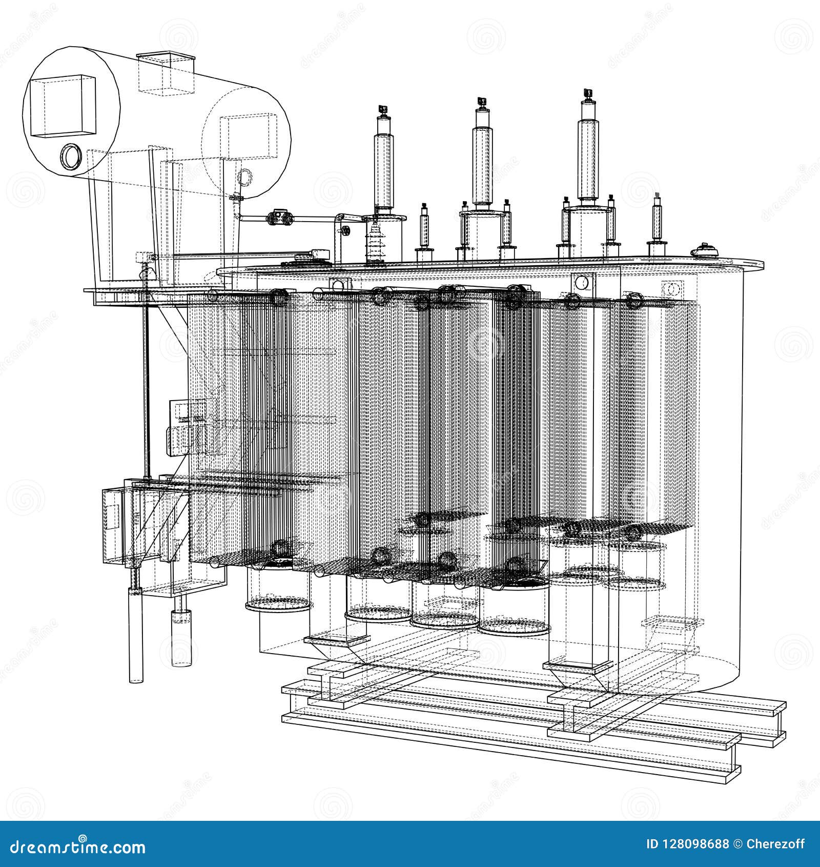 High-voltage Transformer Concept Stock Vector - Illustration of ...