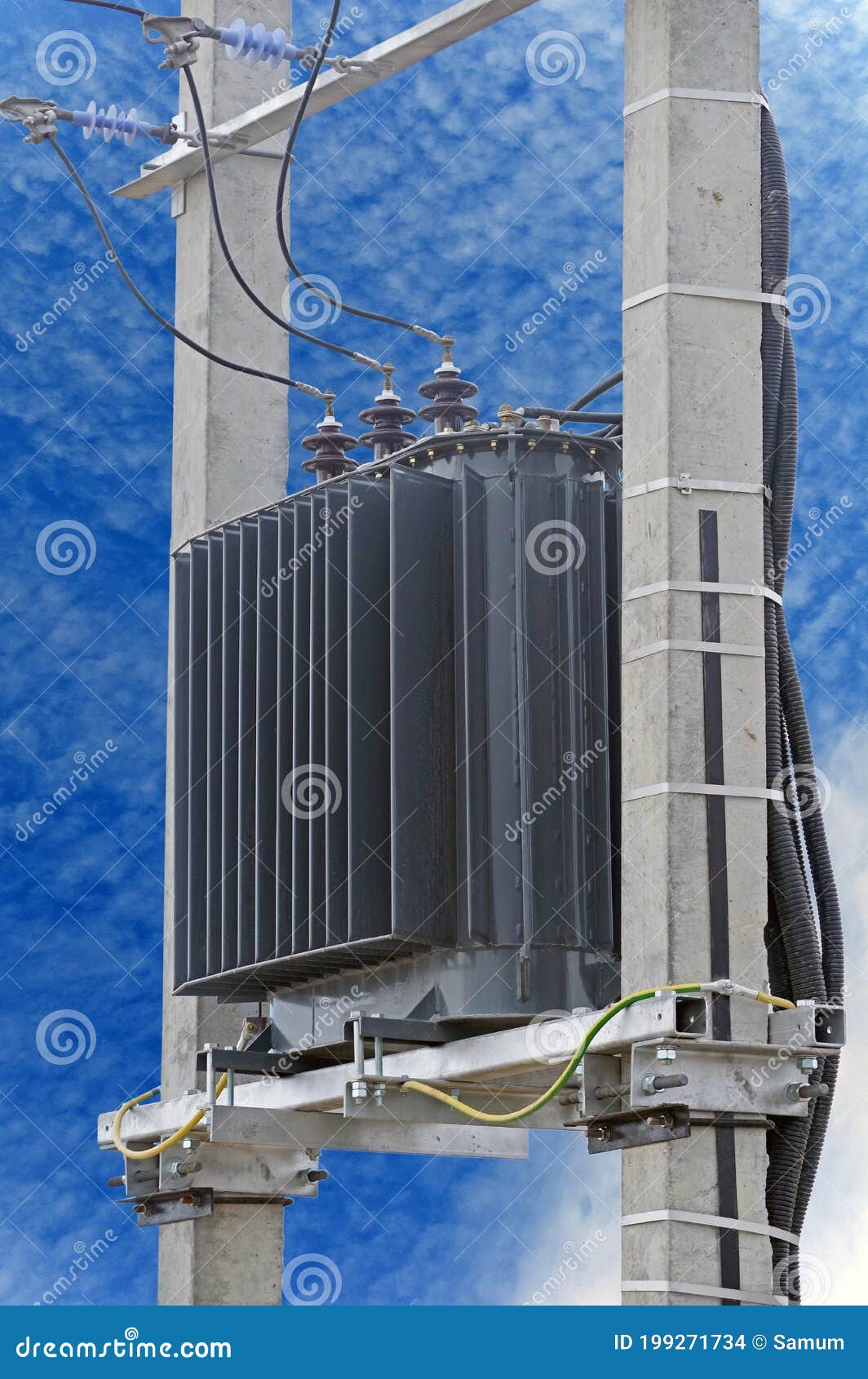 High voltage transformer stock photo. Image of volts - 199271734