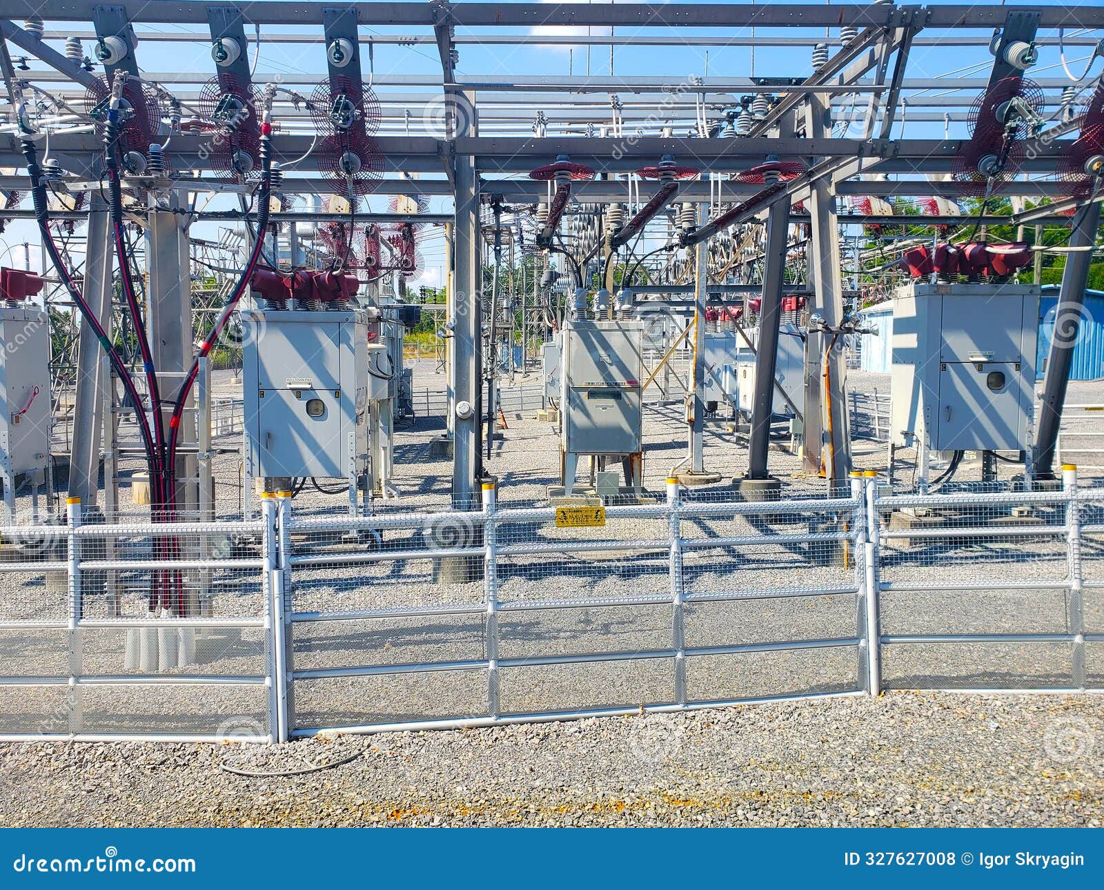 High-voltage Transformer of High Electrical Power at a Substation ...