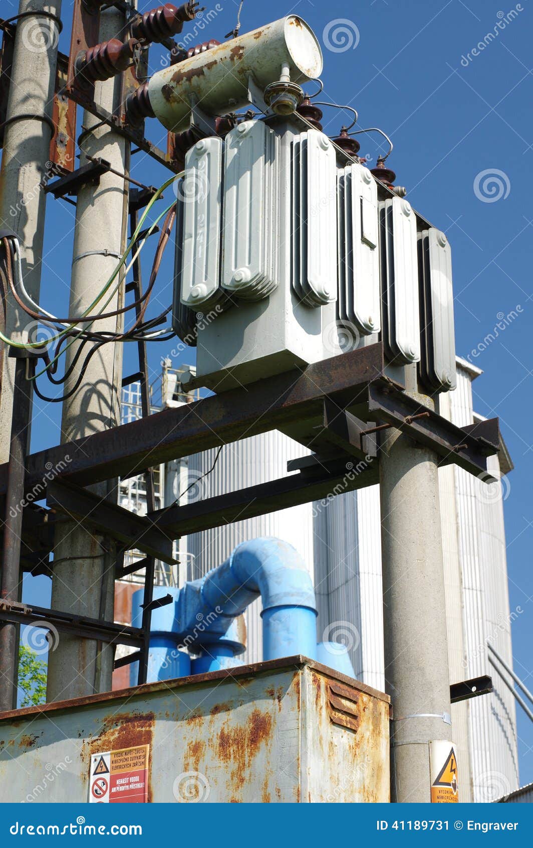 High voltage transformer stock image. Image of transformer - 41189731