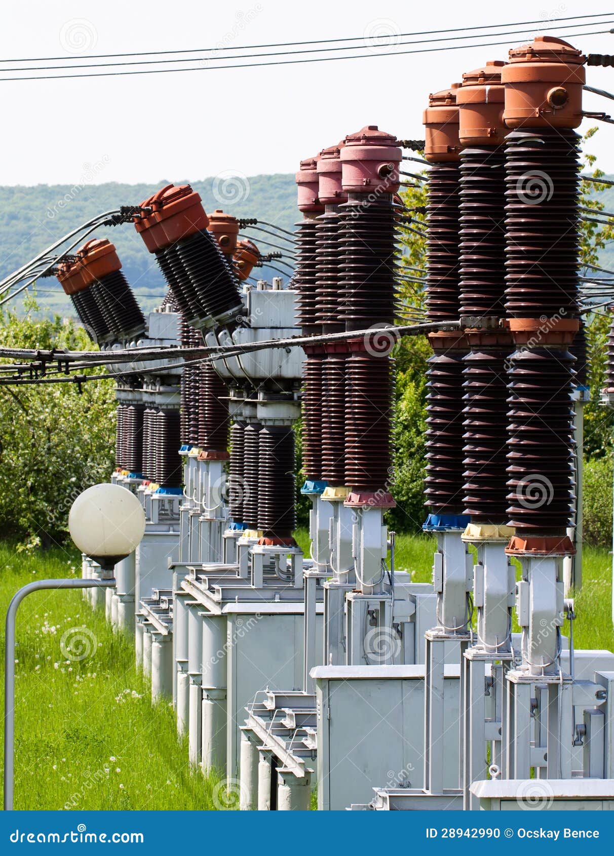 High Voltage Transformer Station Stock Photo - Image of industrial ...