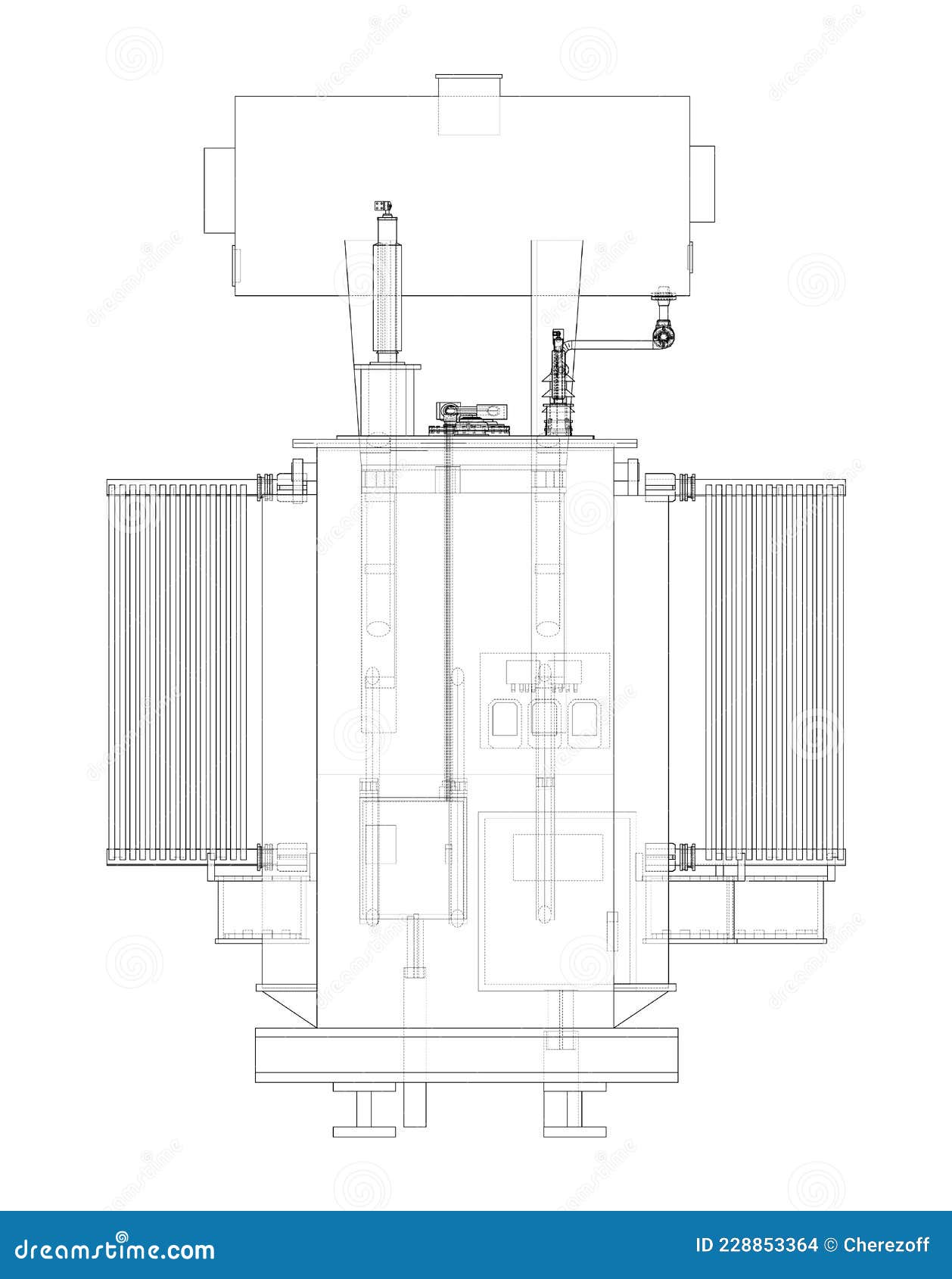 High-voltage Transformer. Vector Stock Vector - Illustration of ...