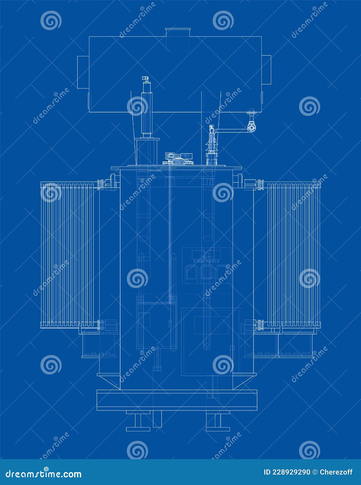 High-voltage Transformer. Vector Stock Vector - Illustration of supply ...