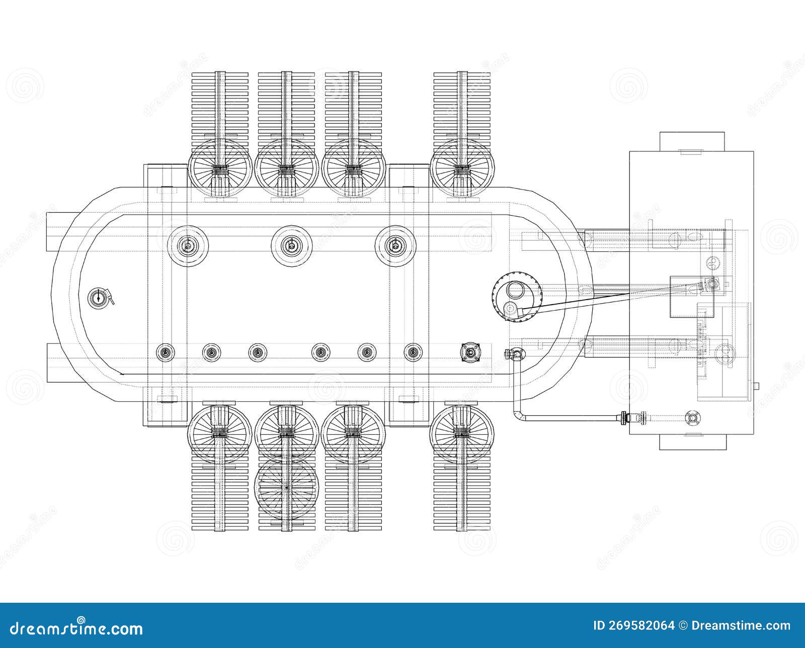 High-voltage transformer stock illustration. Illustration of substation ...