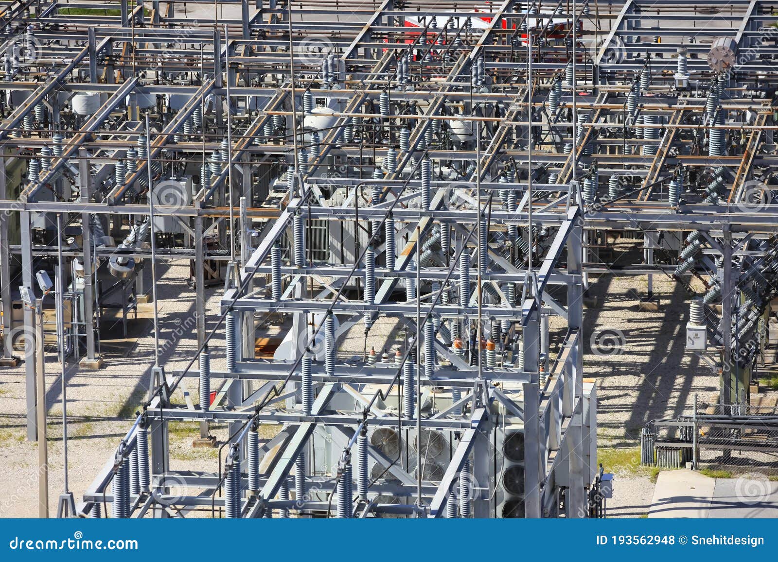 High Voltage Transformers and Substation Top View Stock Photo - Image ...