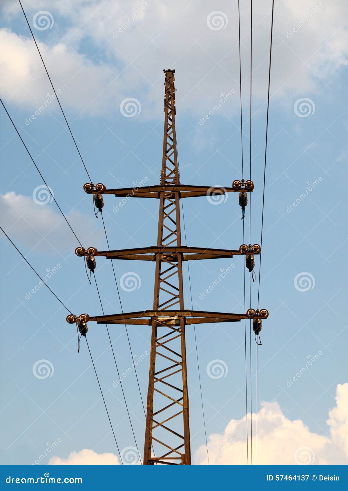 High-voltage Transmission Line Stock Image - Image of insulator, high ...