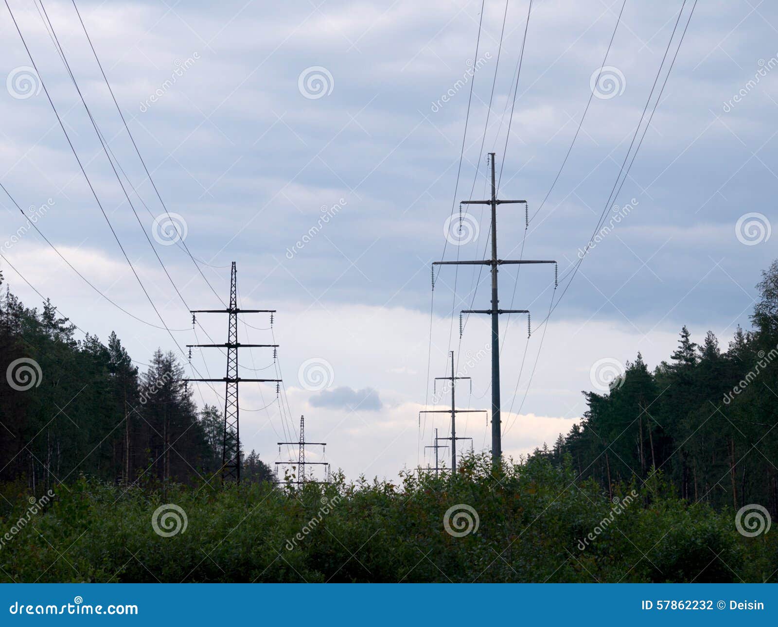 High-voltage Transmission Line Stock Photo - Image of voltage ...