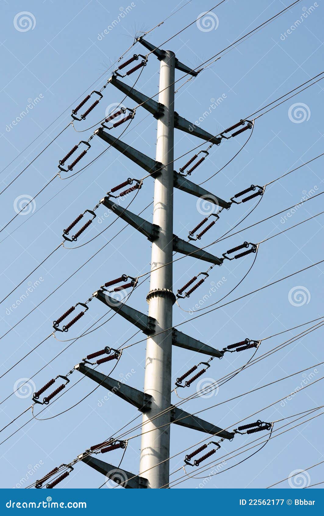 High Voltage Transmission Lines Stock Image - Image of industrial ...