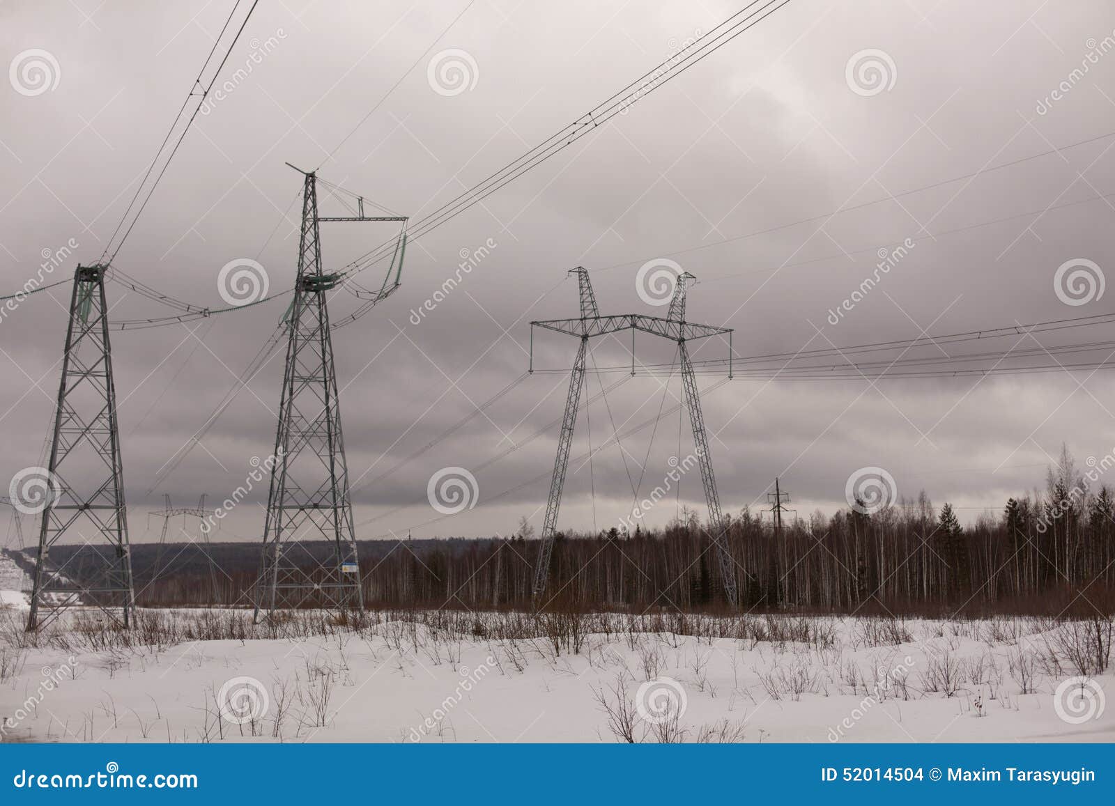 High-voltage Transmission Lines Stock Photo | CartoonDealer.com #52014504