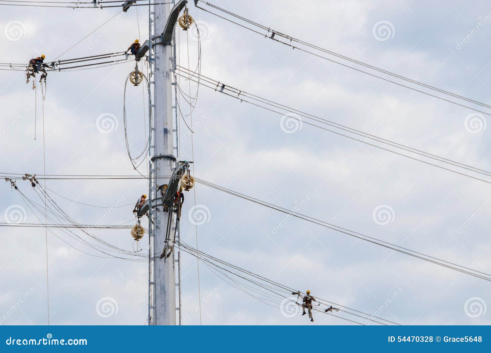 High Voltage Transmission Lines Editorial Stock Photo - Image of ...