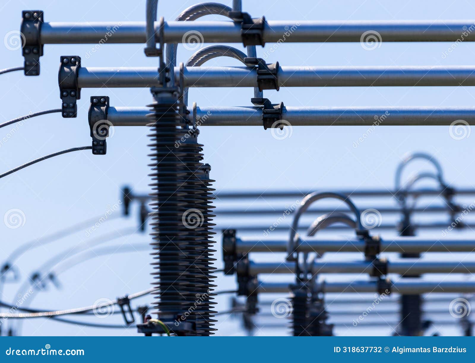 High Voltage Transmission Substation Components: Insulators and ...