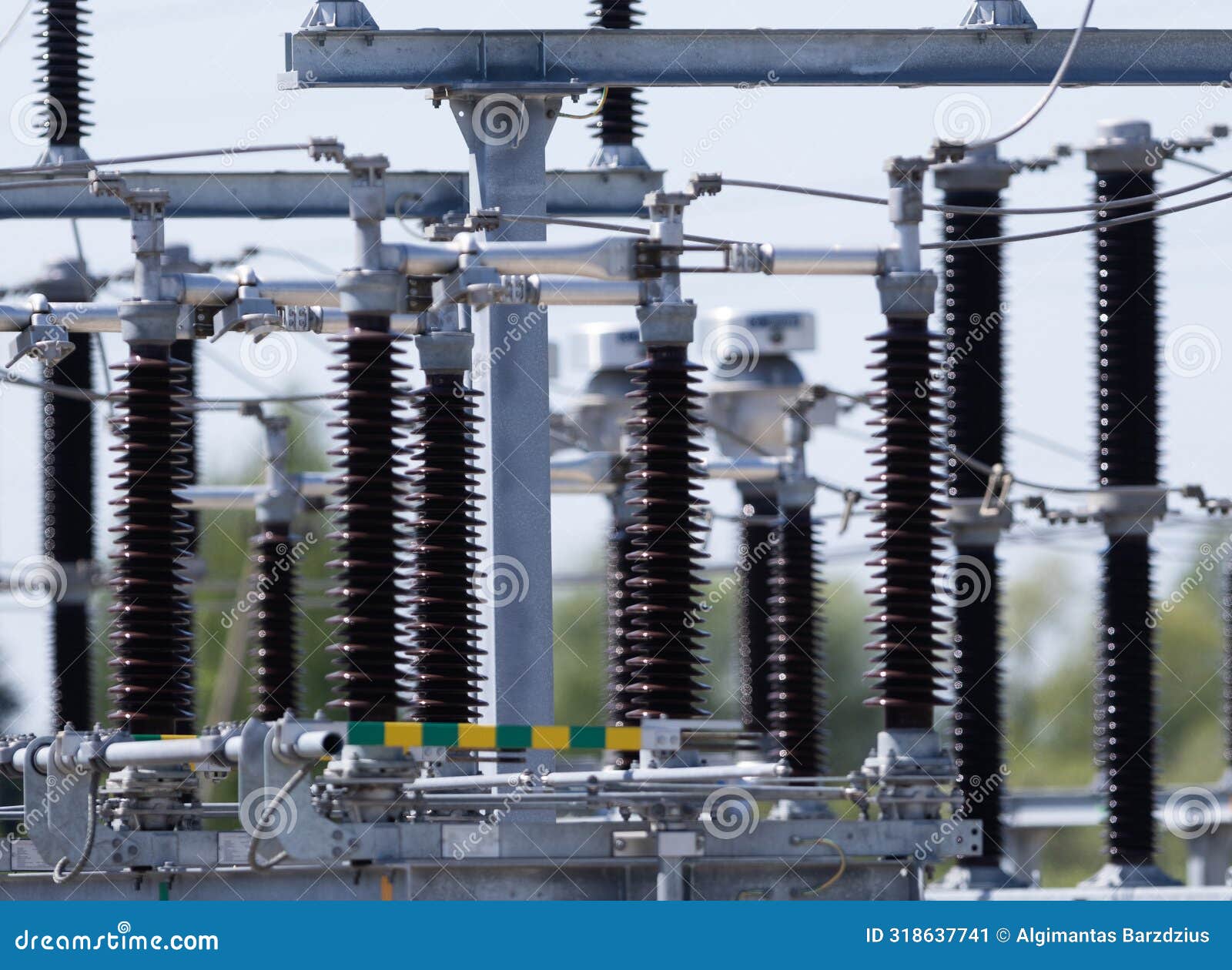 High Voltage Transmission Substation Components: Insulators and ...