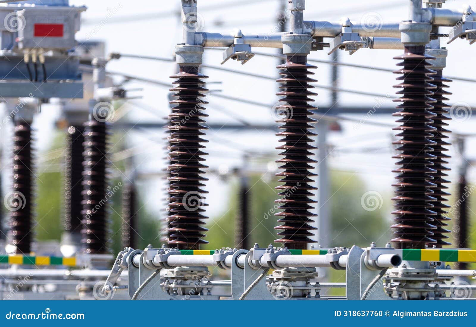 High Voltage Transmission Substation Components: Insulators and ...