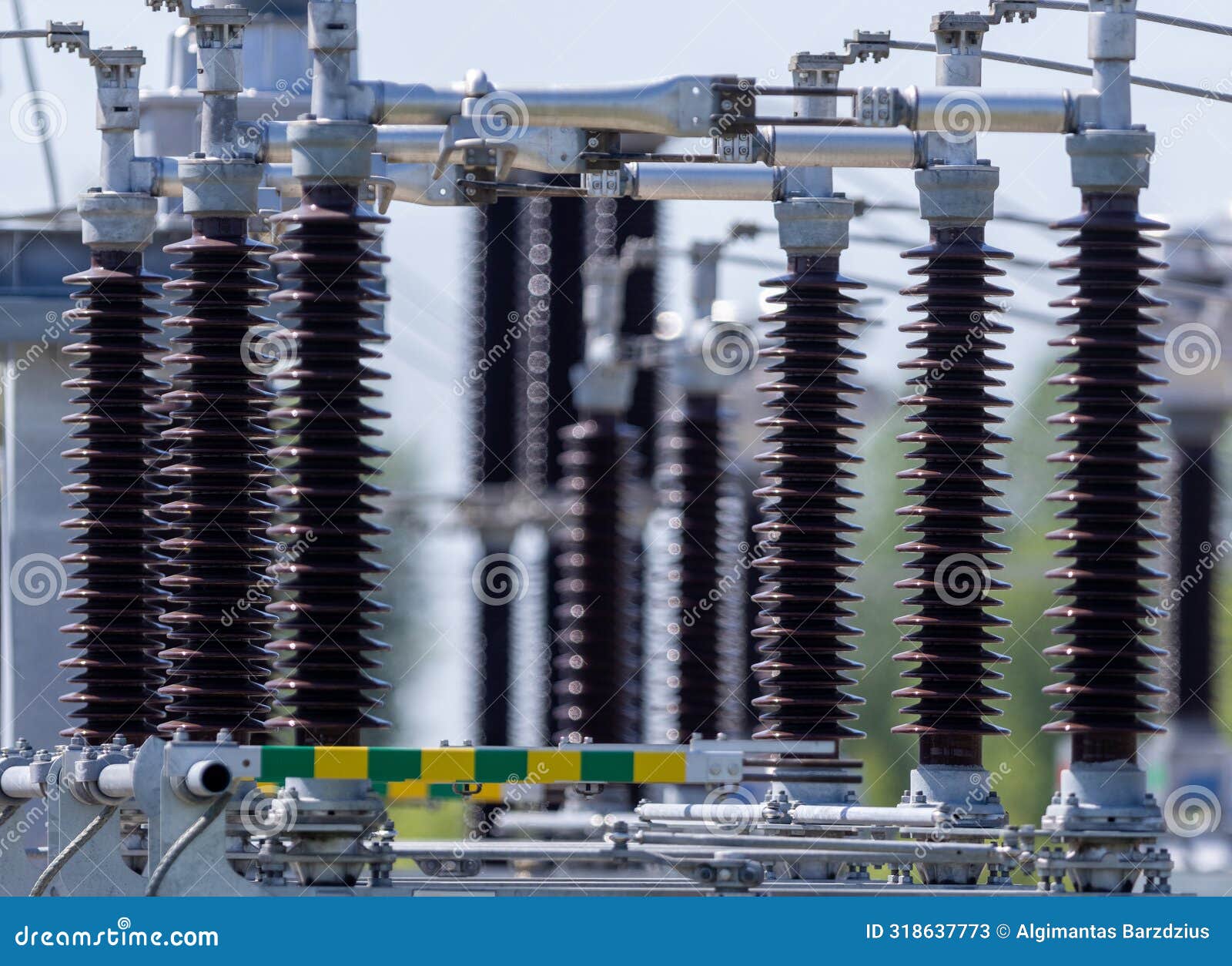 High Voltage Transmission Substation Components: Insulators and ...