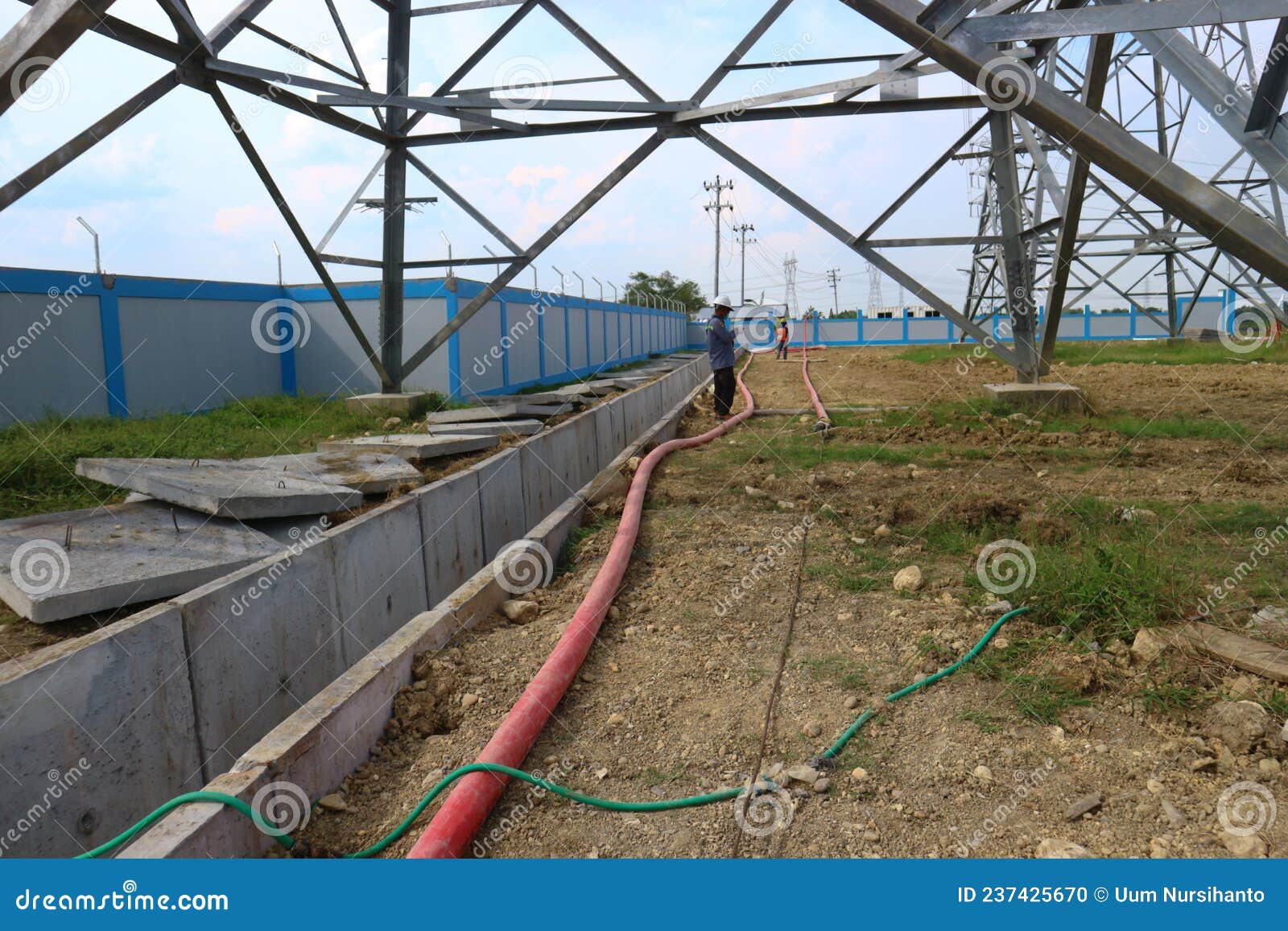 High Voltage Underground Cabling Stock Photo - Image of communication ...