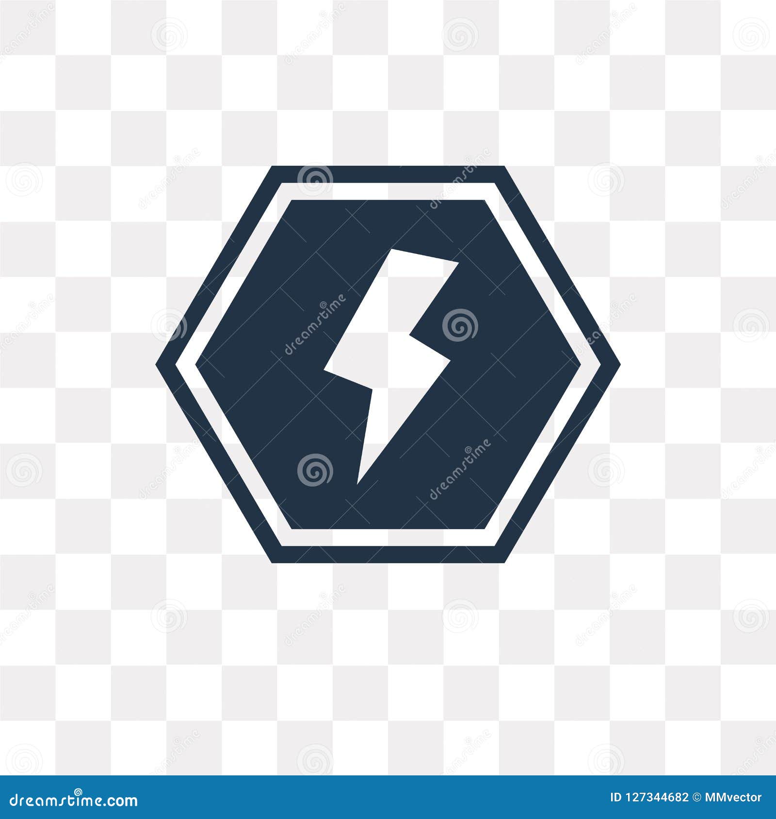 High Voltage Vector Icon Isolated on Transparent Background, High ...