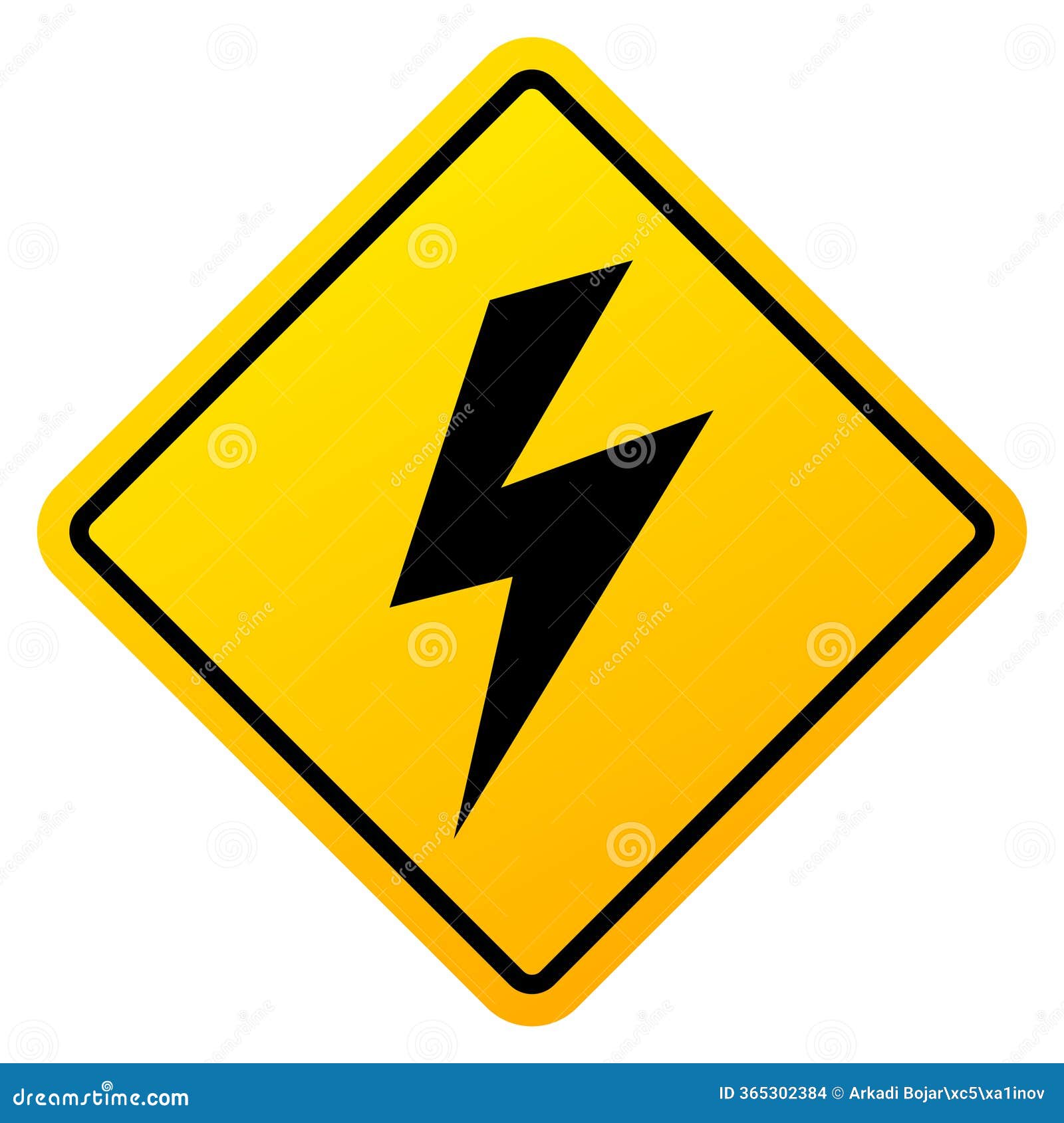 High Voltage Warning Sticker Templates With Lightning Icons, Vector ...