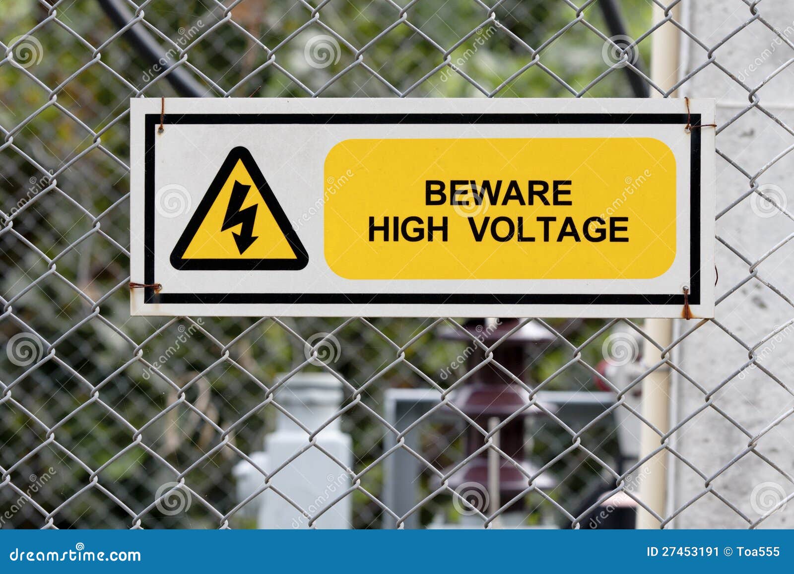 High voltage warning sign stock image. Image of danger - 27453191