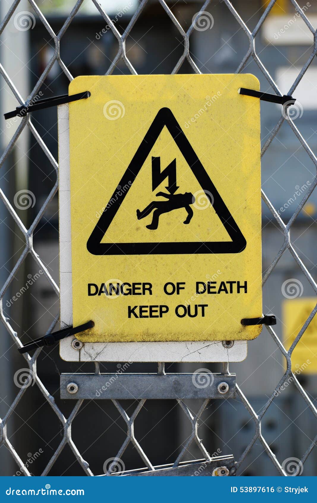 High voltage warning sign stock photo. Image of electrocution - 53897616