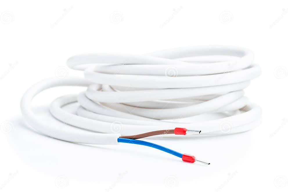 High Voltage Wire Hank Prepared for Use Isolated on White Stock Image ...