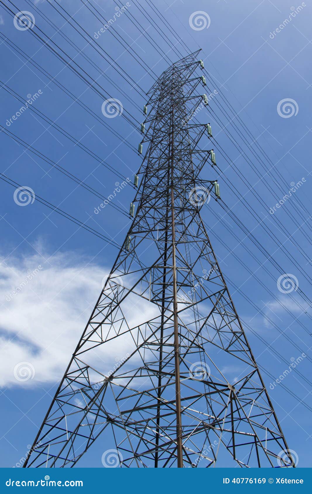 High-voltage Wire Tower stock image. Image of electricity - 40776169