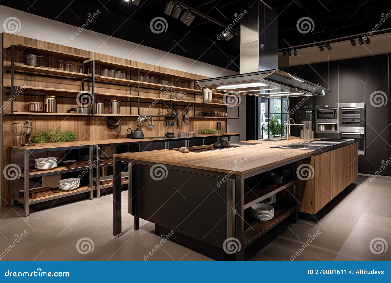 High-volume Kitchen with Central Workstation and Multiple Stations for ...