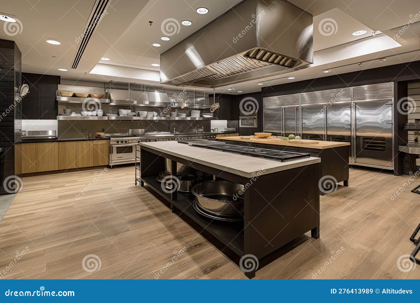High-volume Kitchen with Dedicated Stations for Cooking, Plating, and ...