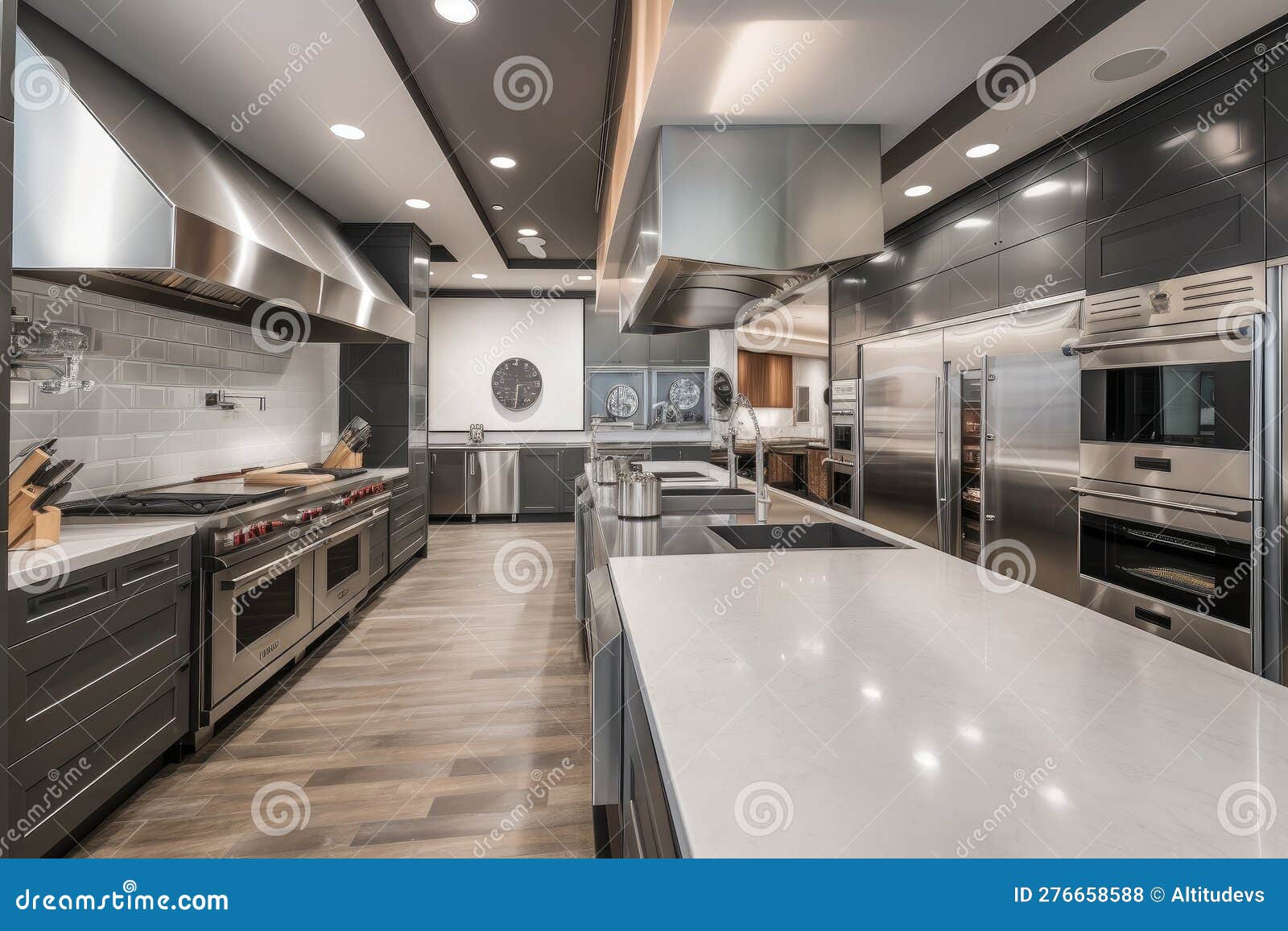 High-volume Kitchen with Dedicated Stations for Cooking, Plating, and ...