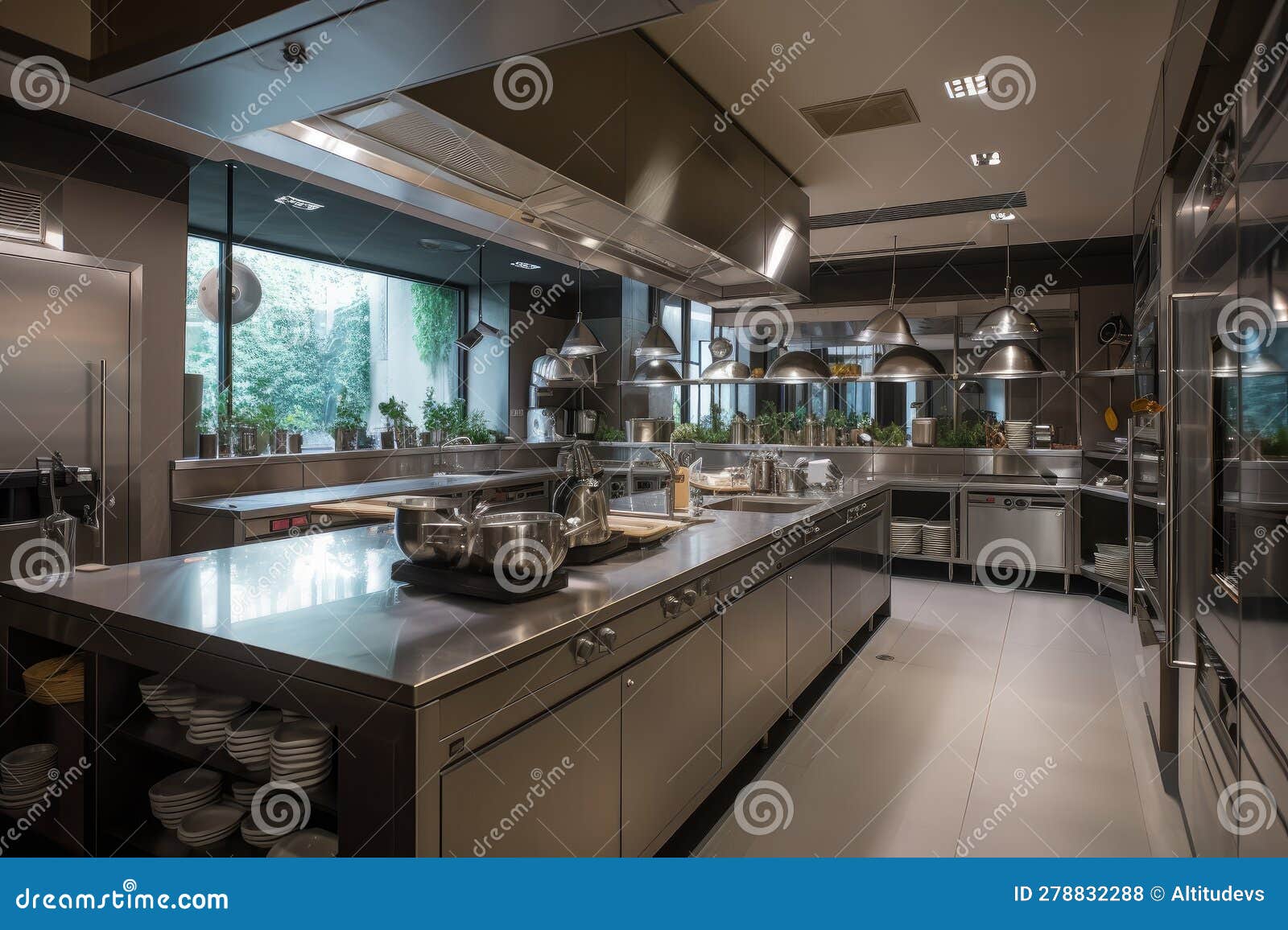 High-volume Kitchen with Different Stations, Each with Designated Roles ...
