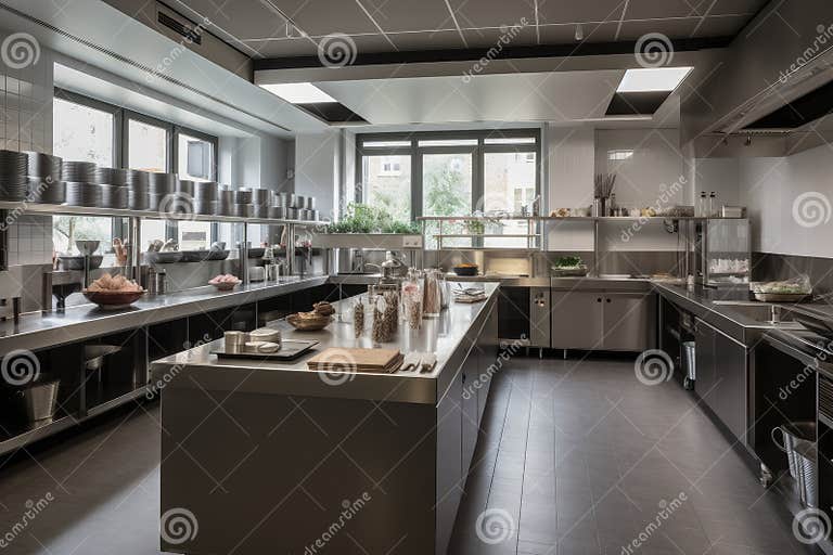 High-volume Kitchen with Different Stations, Each with Designated Roles ...