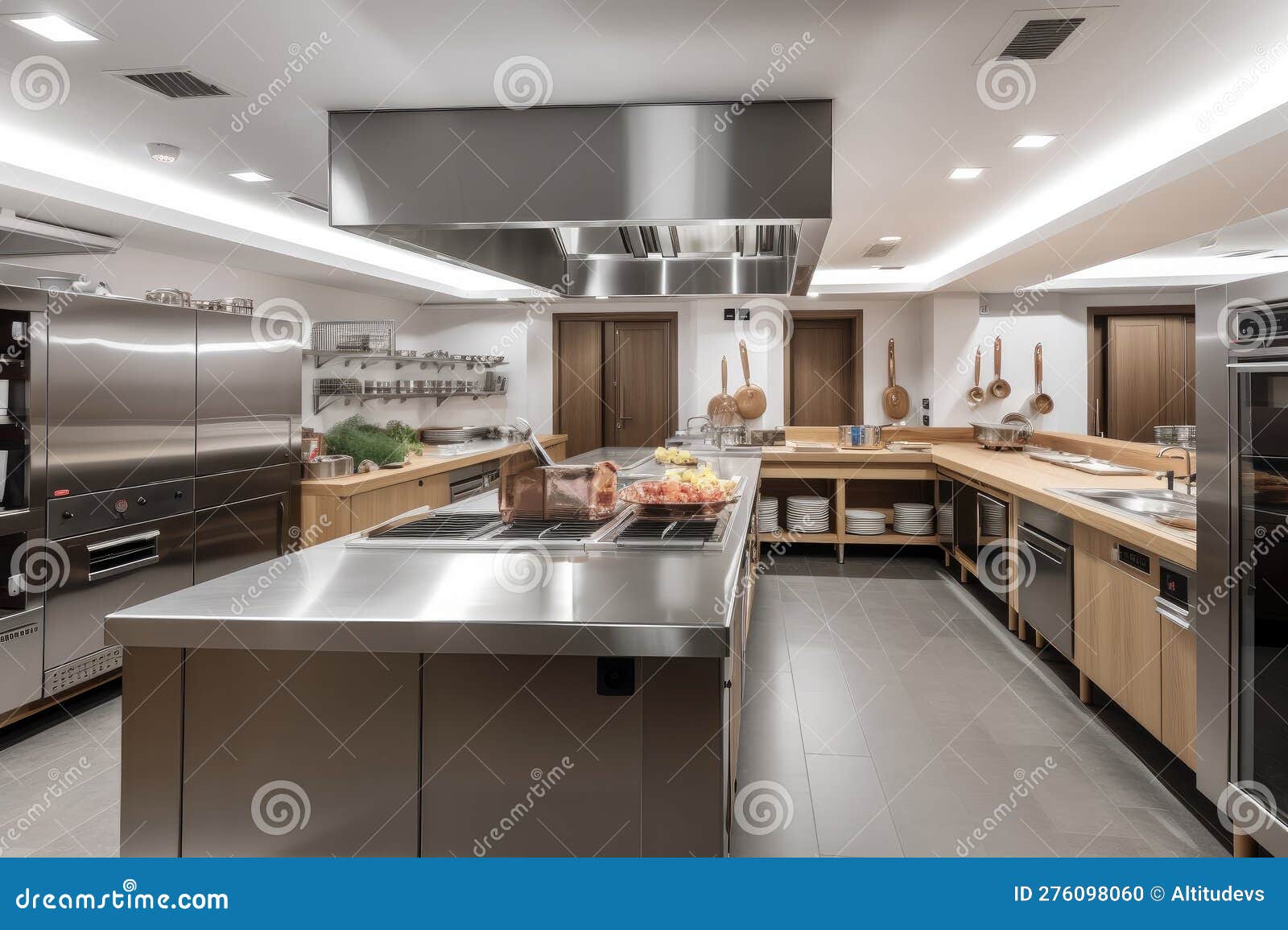 High-volume Kitchen with Specialized Workstations for Different Roles ...