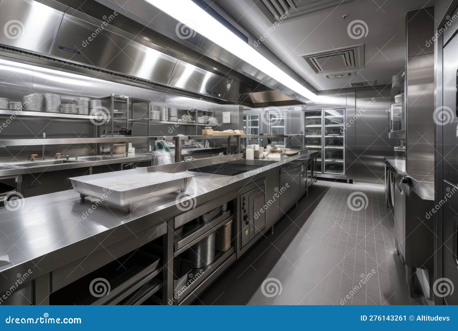 High-volume Kitchen with Streamlined Preparation Process, from Raw ...