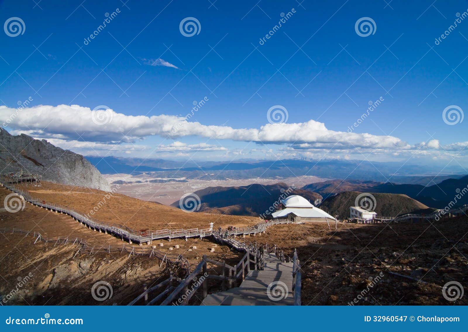 High walk way stock image. Image of clouds, foggy, park - 32960547