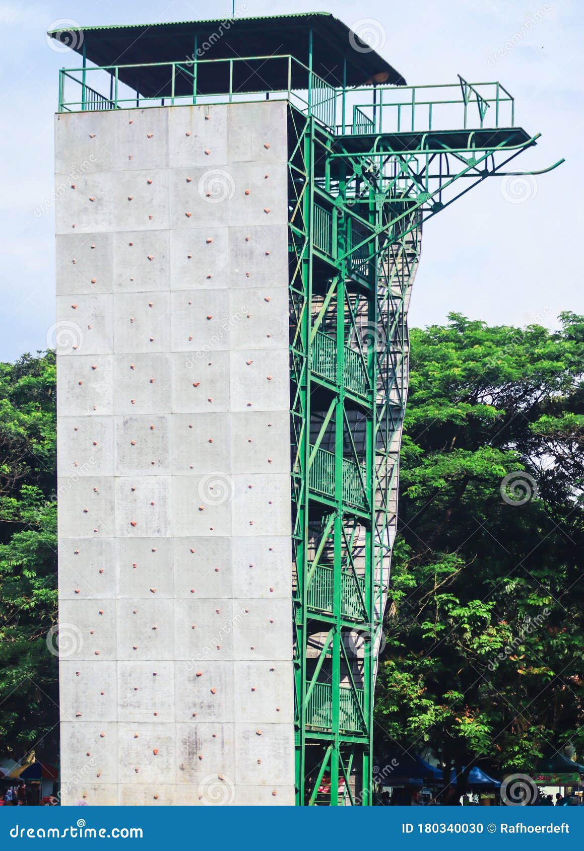 High Wall Climbing in the Park Stock Photo - Image of angle, risk ...