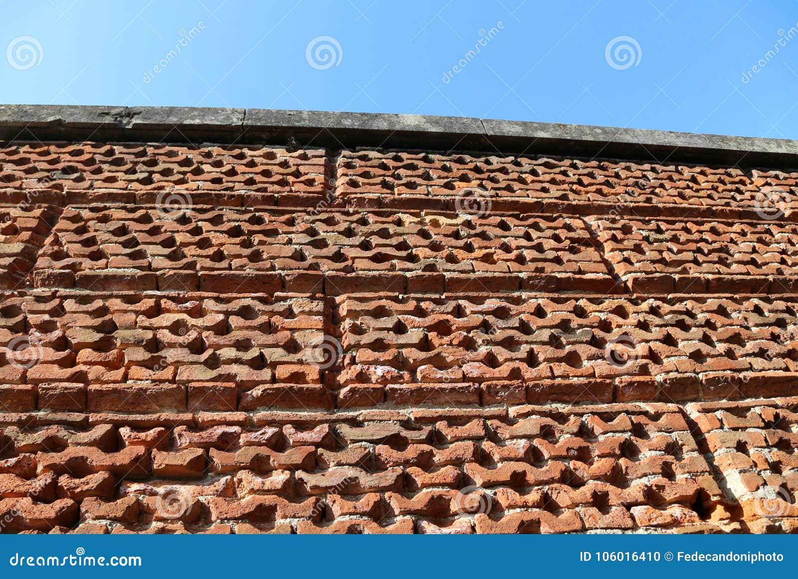 High wall in bricks stock photo. Image of impossible - 106016410