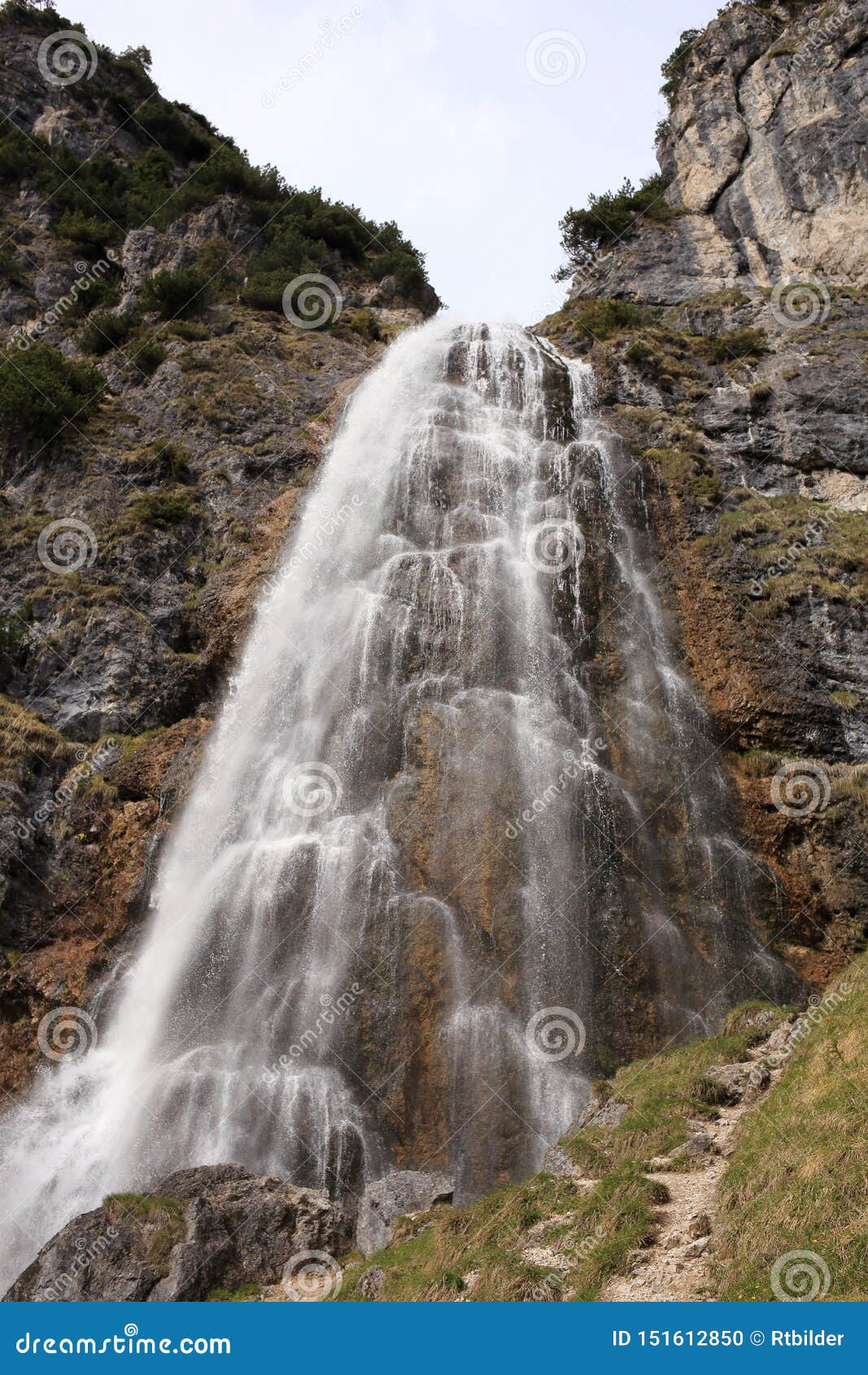 High water cascade in park stock photo. Image of river - 151612850