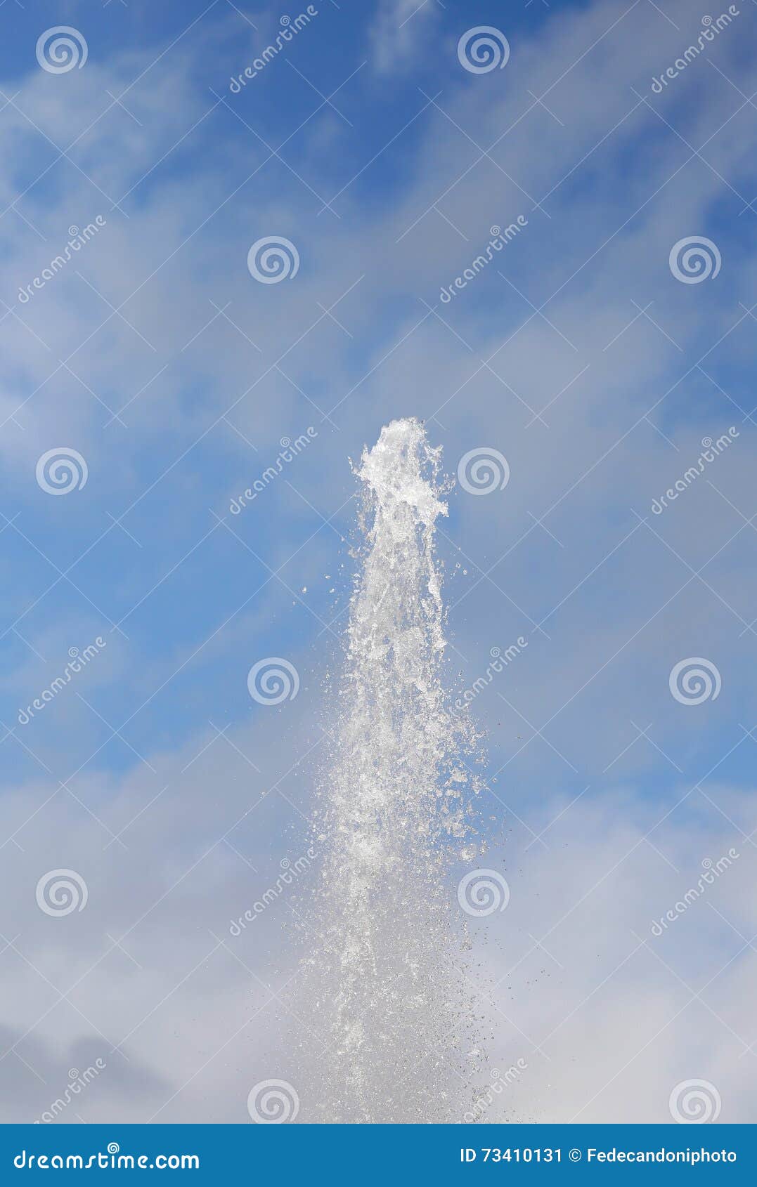 High Water Jet in the Background of the Blue Sky Stock Image - Image of ...