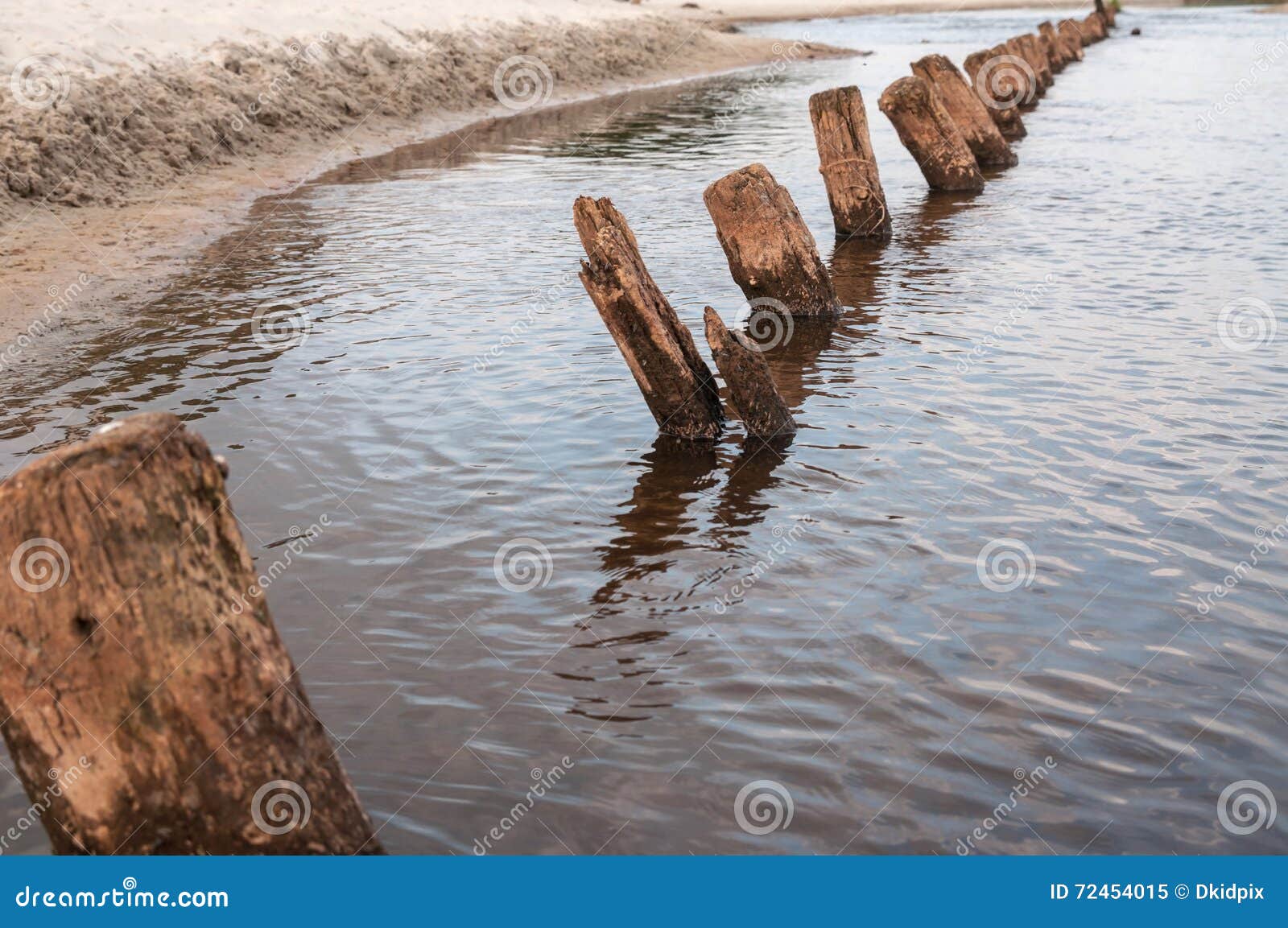 High water tide stock image. Image of seascape, dusk - 72454015