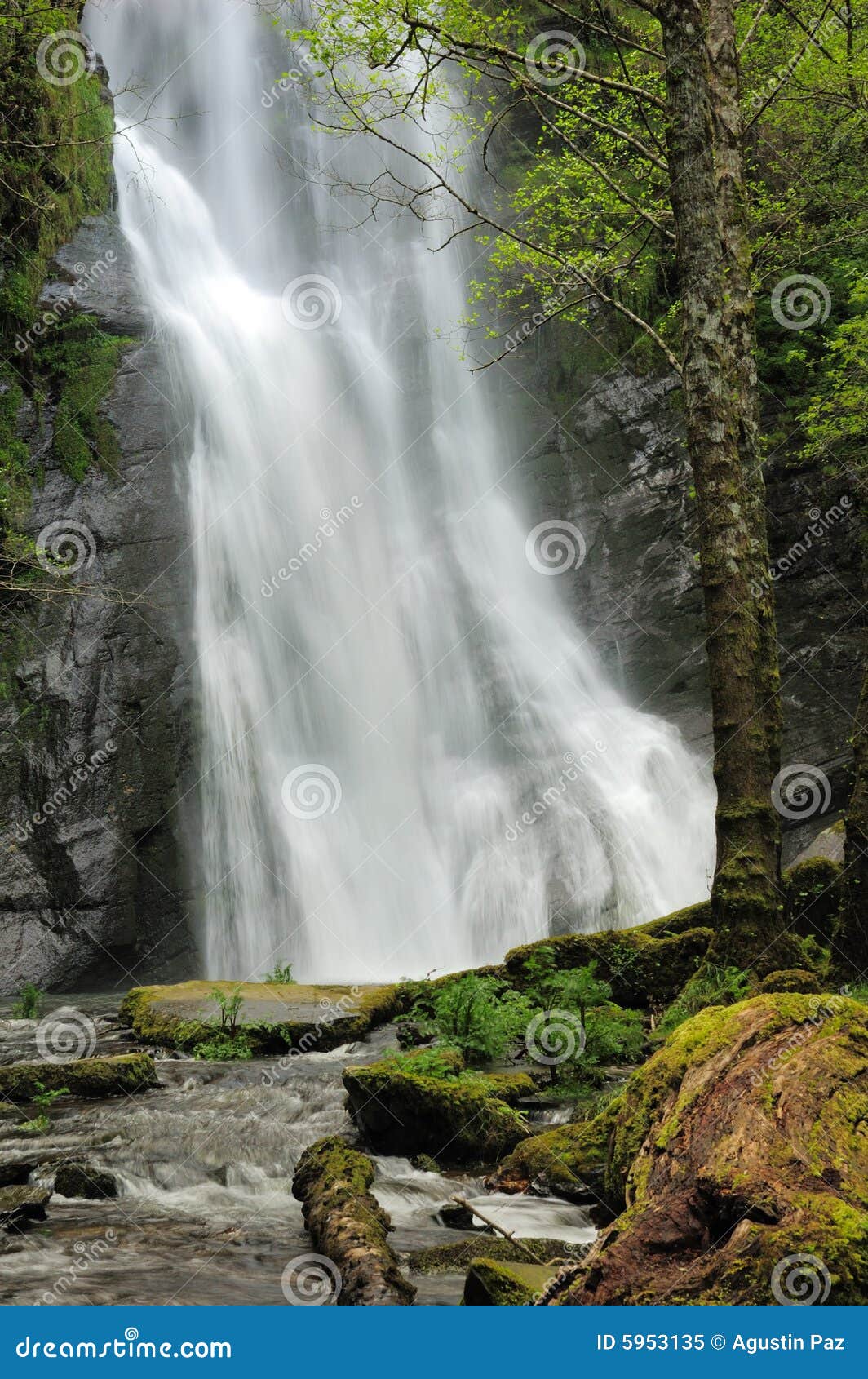 High waterfall stock image. Image of cascade, outside - 5953135