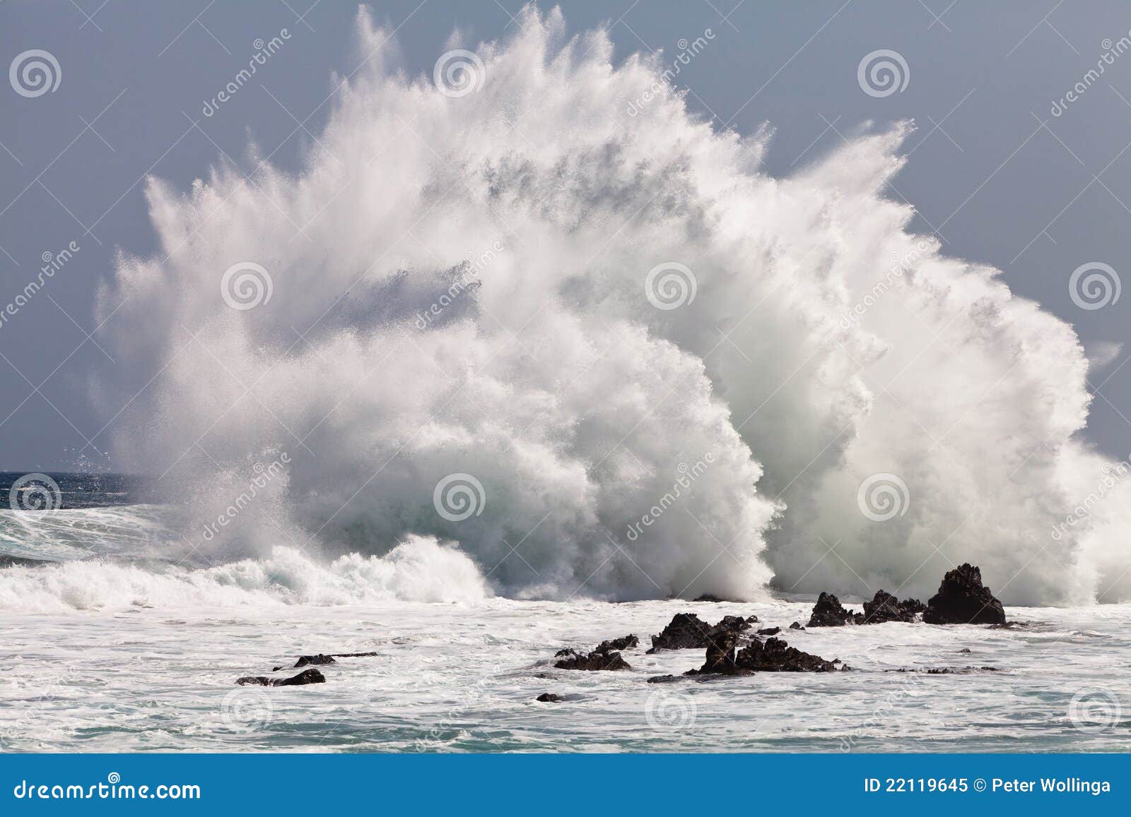 High Wave Hitting The Boat Landing And Producing Slots Royalty-Free ...