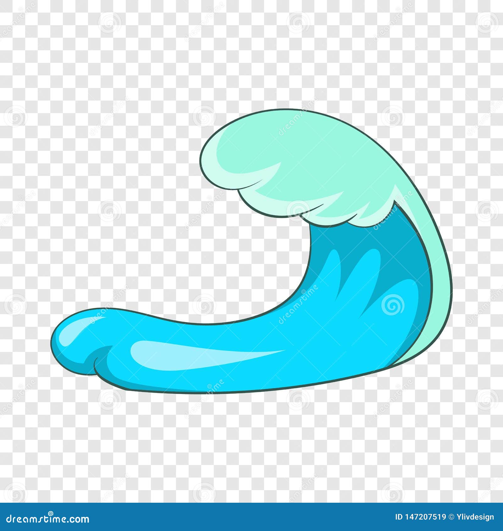 High Wave Icon, Cartoon Style Stock Vector - Illustration of abstract ...