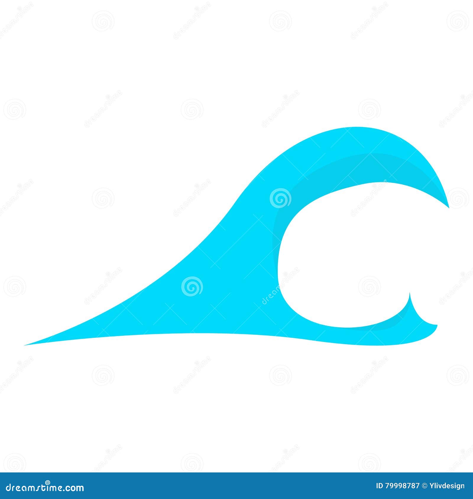 High Wave Icon, Cartoon Style Stock Vector - Illustration of landscape ...