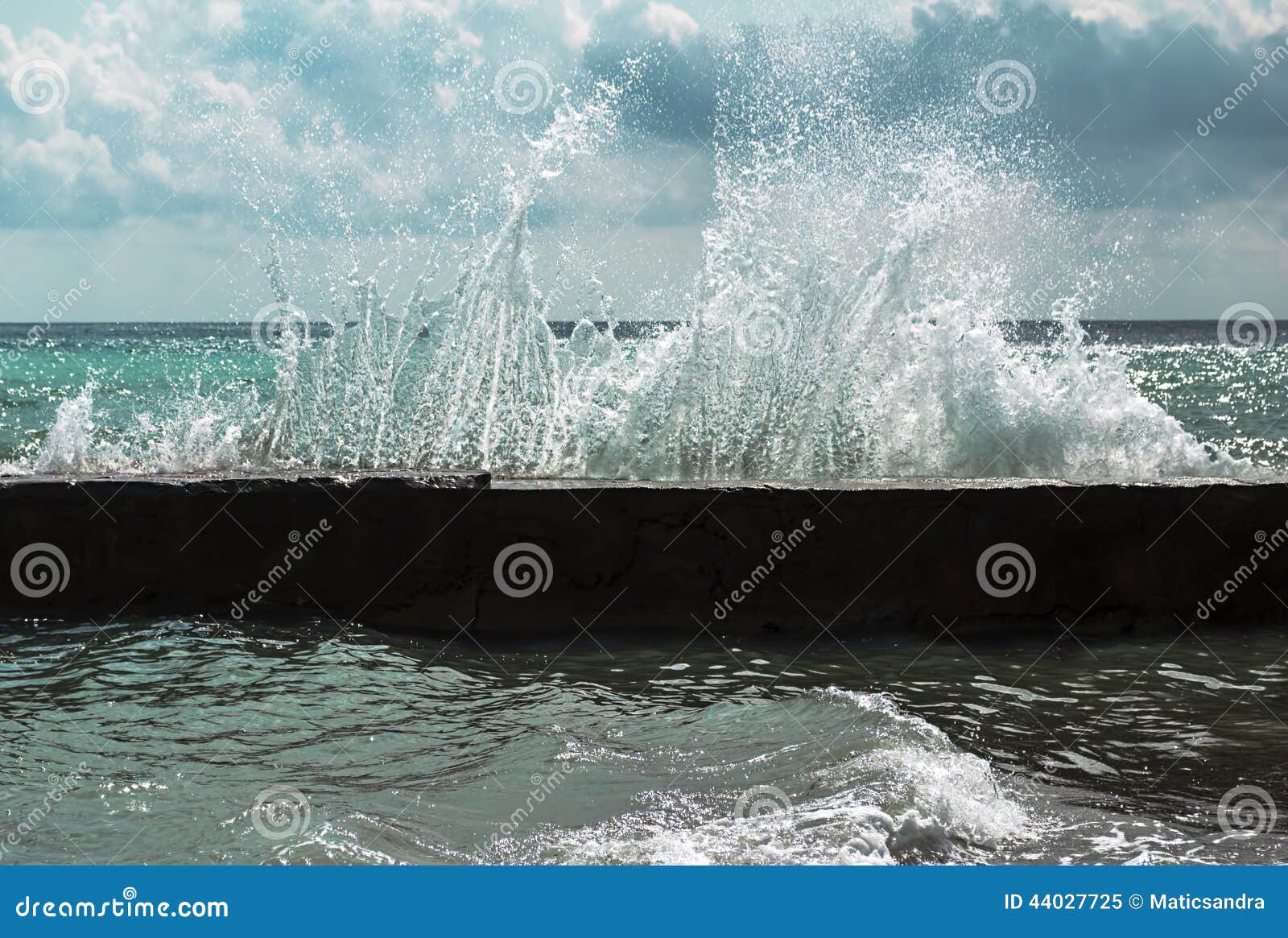High Waves Breaking on a Stony Beach. Stock Image - Image of landscape ...