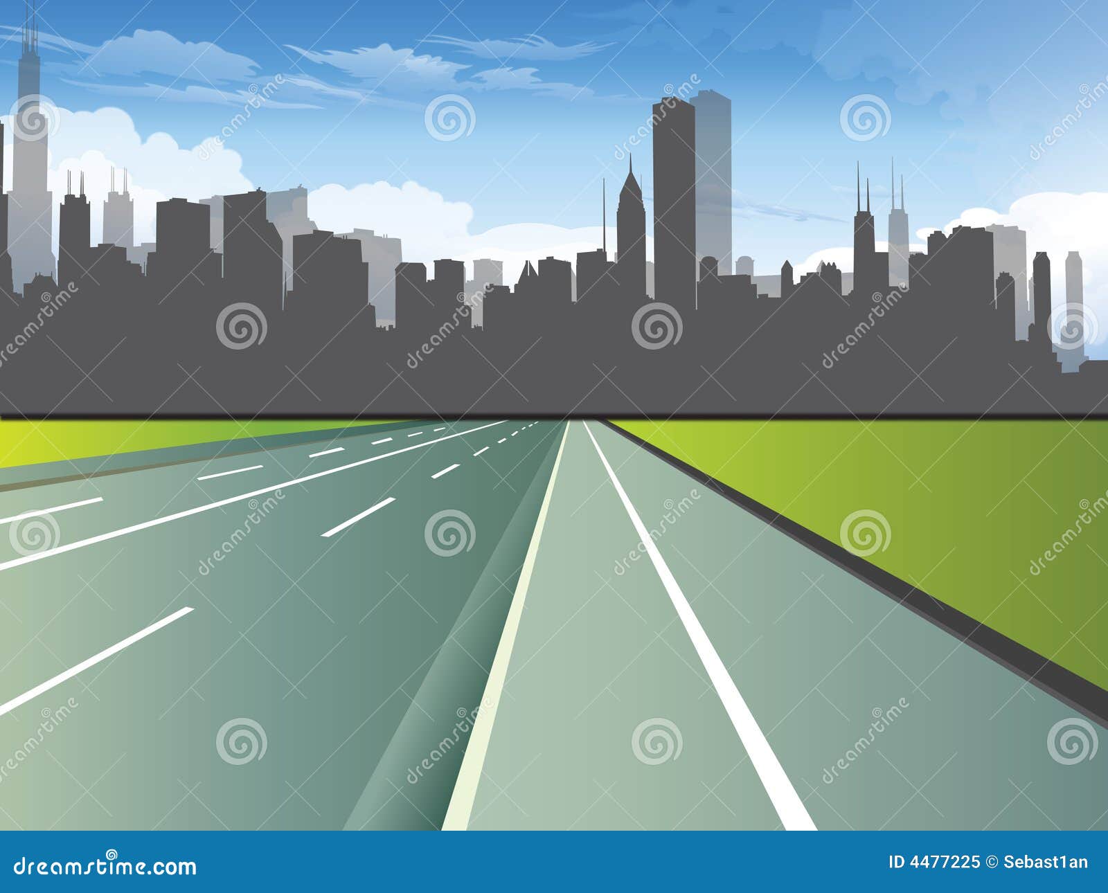 High way stock vector. Illustration of business, contour - 4477225