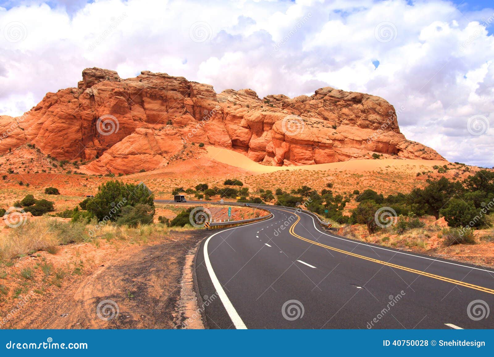 High way in Arizona stock photo. Image of passing, scenic - 40750028