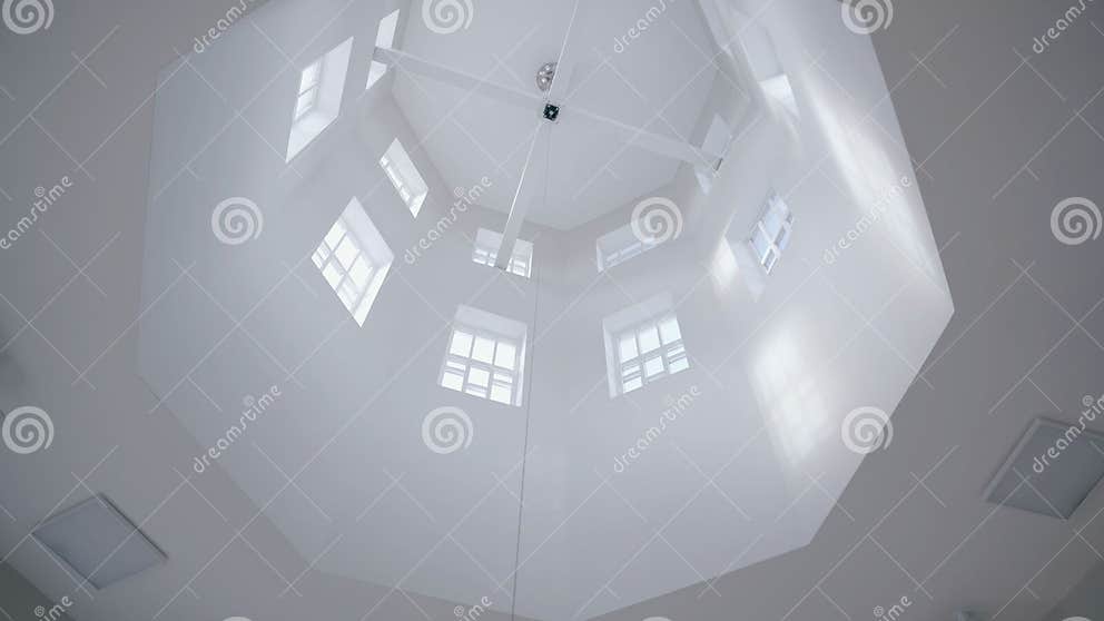 High White Ceiling with Windows. Interesting Domed Ceiling with Windows ...