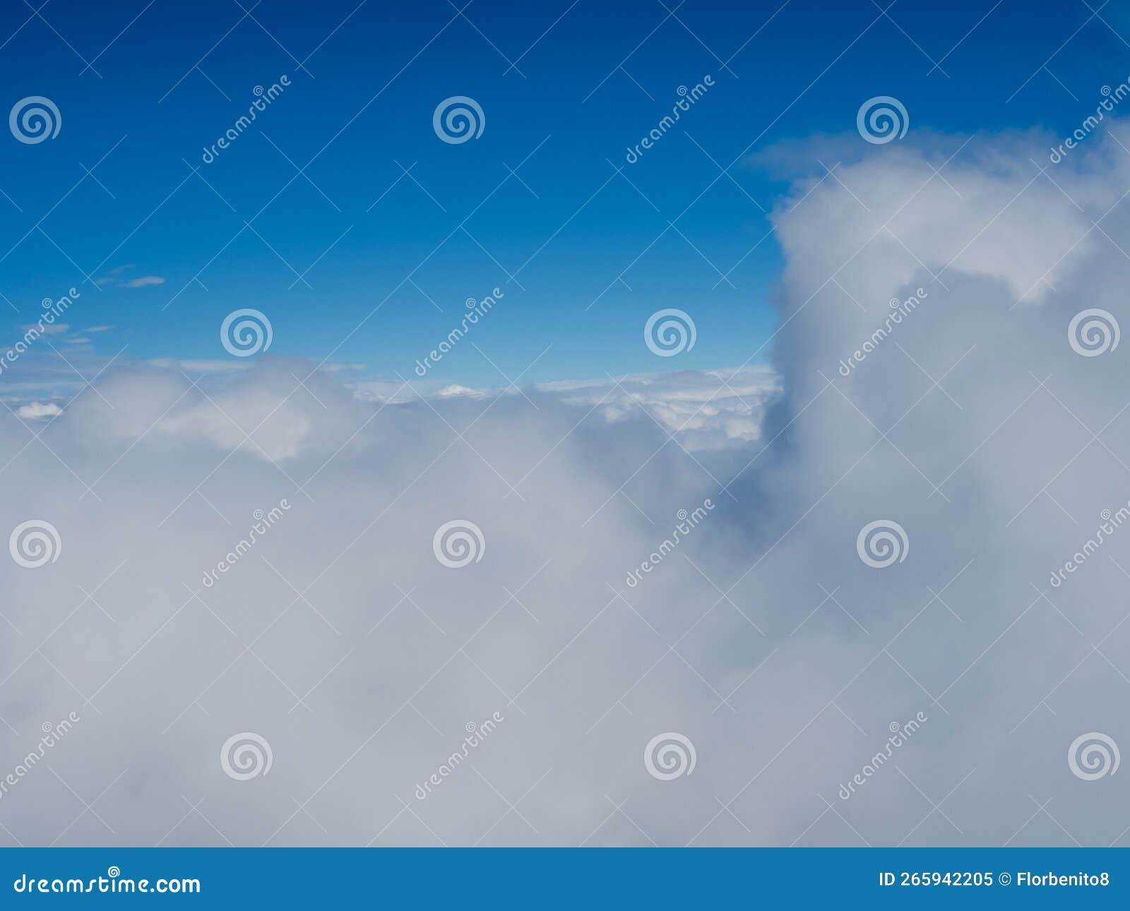 High Fluffy Clouds Seen from the Height Stock Image - Image of ...