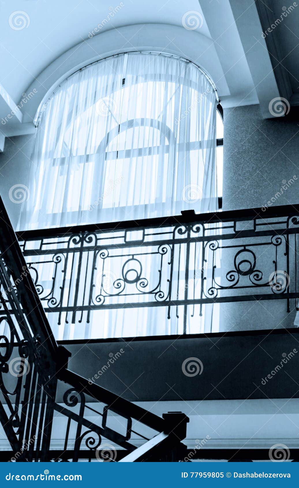 High window above stairs stock image. Image of window - 77959805