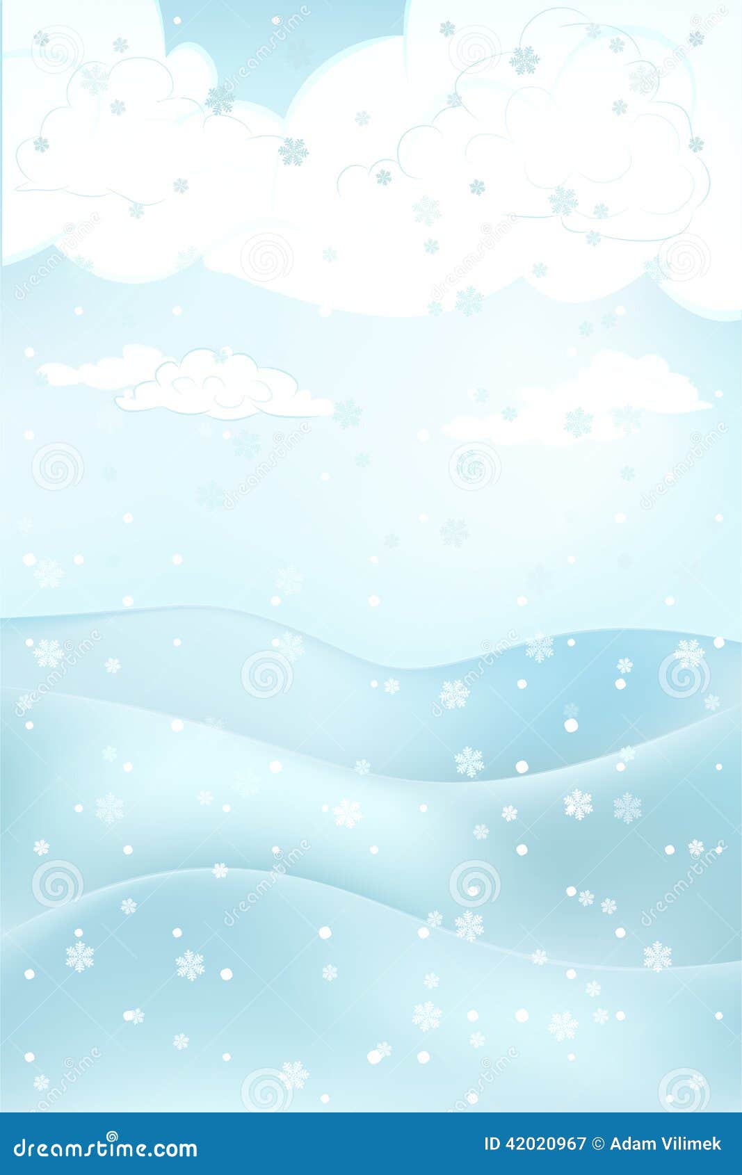 Snowfall In Vector Cartoon To Be Colored. | CartoonDealer.com #63672020